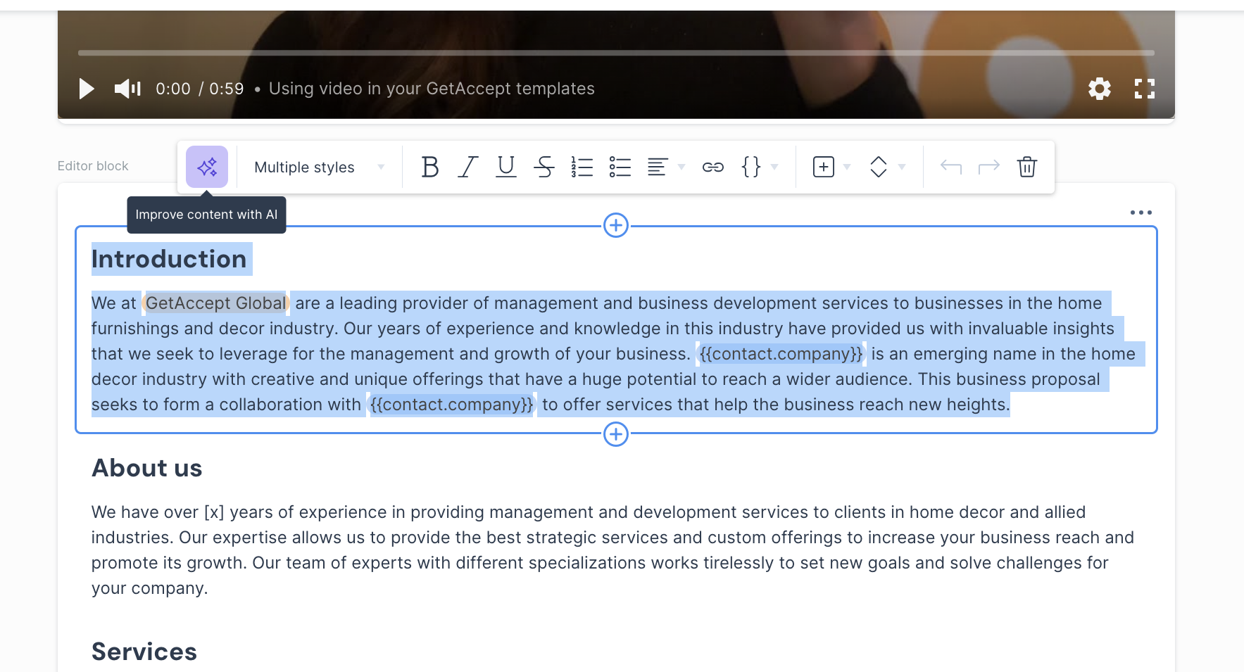 Edit and perfect content in seconds – Try GetAccept AI (Beta)